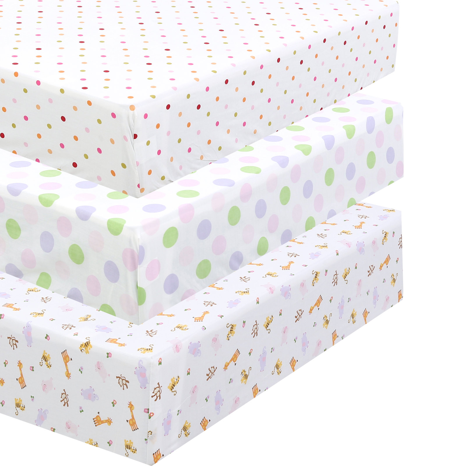 Cozy Line Home Fashion 180 Thread Count Polka Dots 100% Cotton Fitted ...