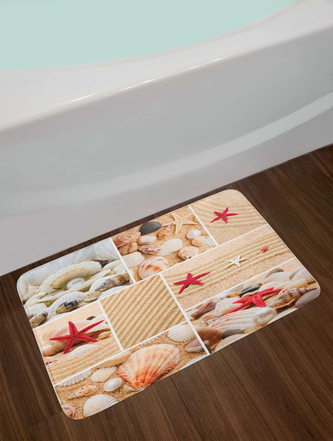 East Urban Home Collage Macro of Seashells Pearls Pebbles and Starfish ...