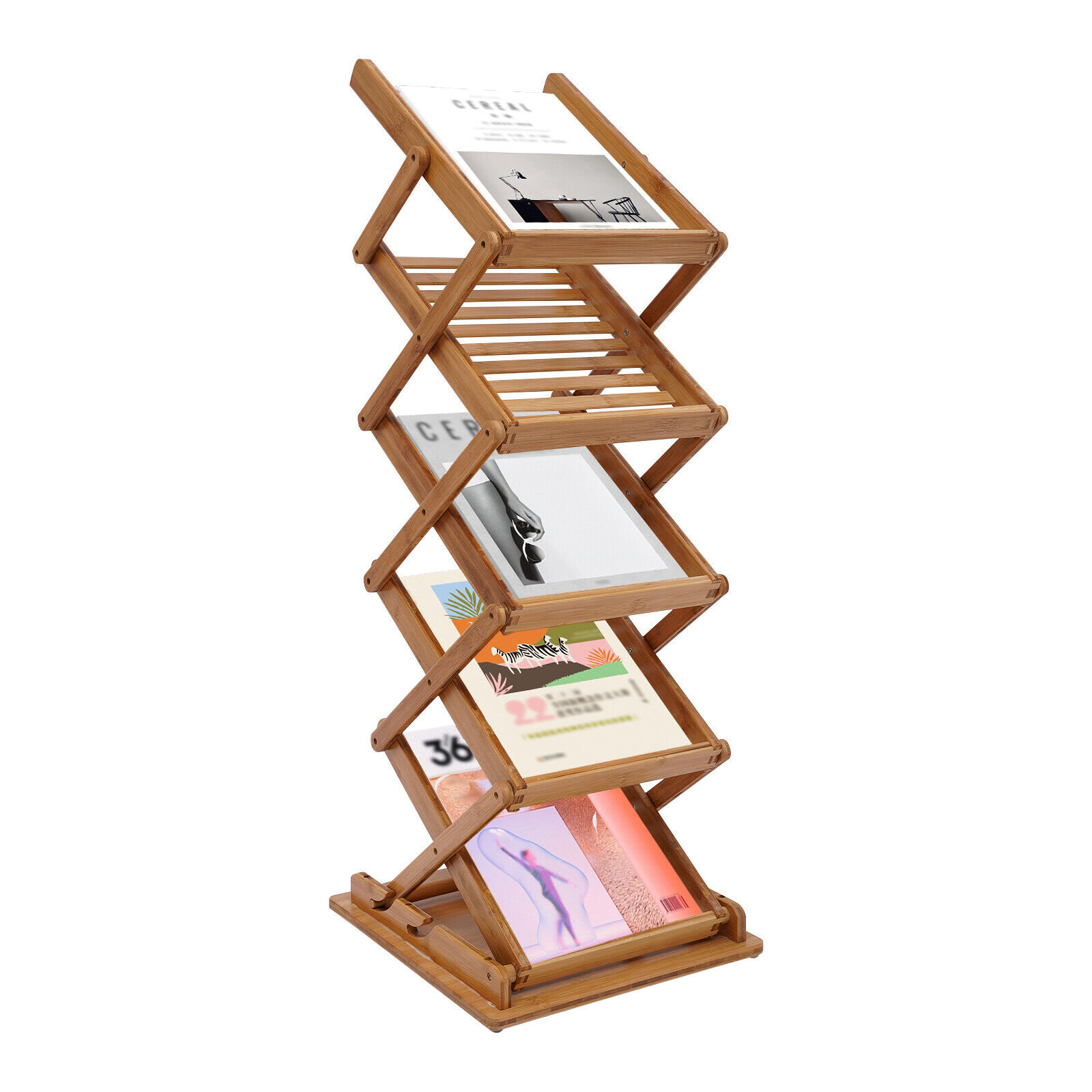 DALELEE 5 Tier Foldable Magazine Rack | Wayfair
