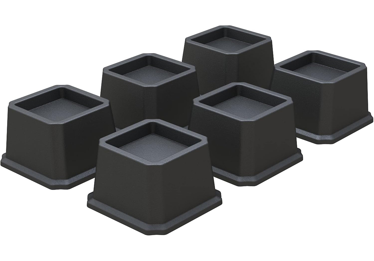MODVAT Set of 6 Furniture Riser Brown 2 Inch Heavy Duty Bed Elevators ...