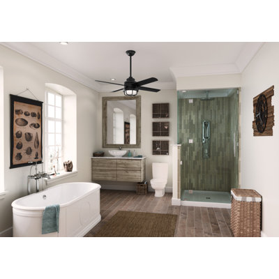 Hunter Fan 54" Searow 4 - Blade Outdoor LED Standard Ceiling Fan with ...