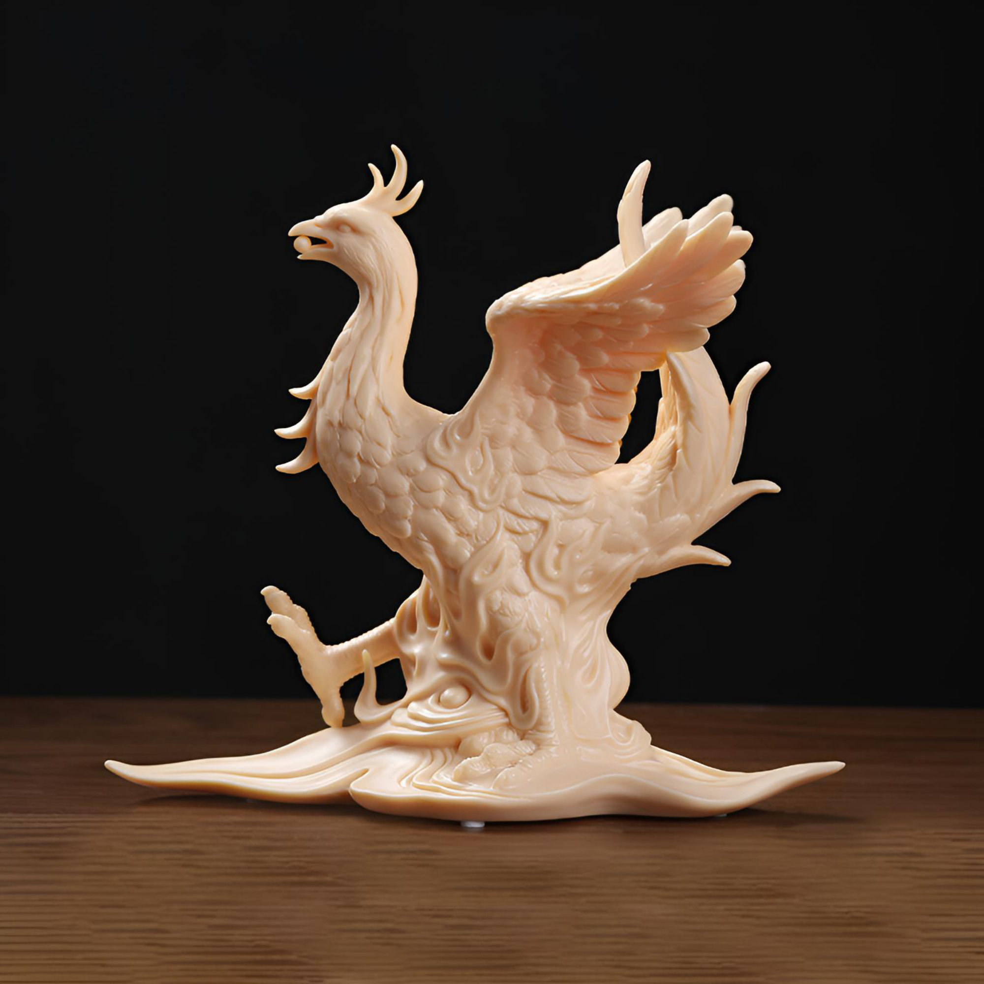 Infinity Mythical Vermilion Bird Statue - Exquisite Ceramic Artwork For ...