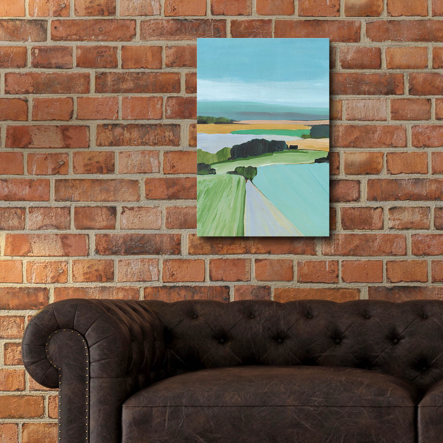 August Grove® 'Bright Colored Countryside 3' by Annie Warren Acrylic ...