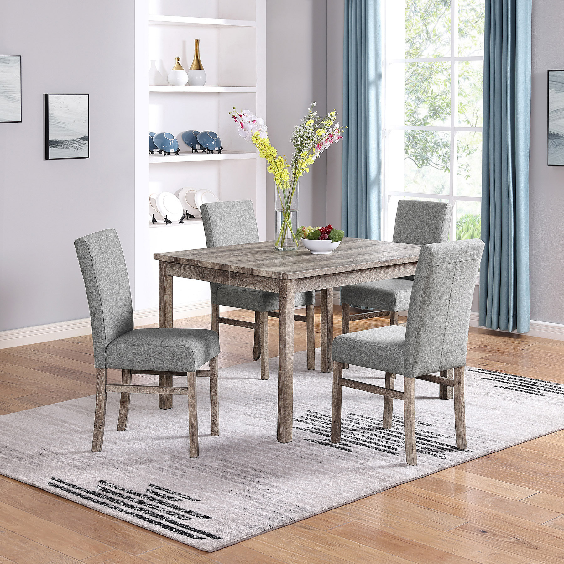 August Grove Ledya Rectangular 48'' L x 36'' W Dining Set | Wayfair