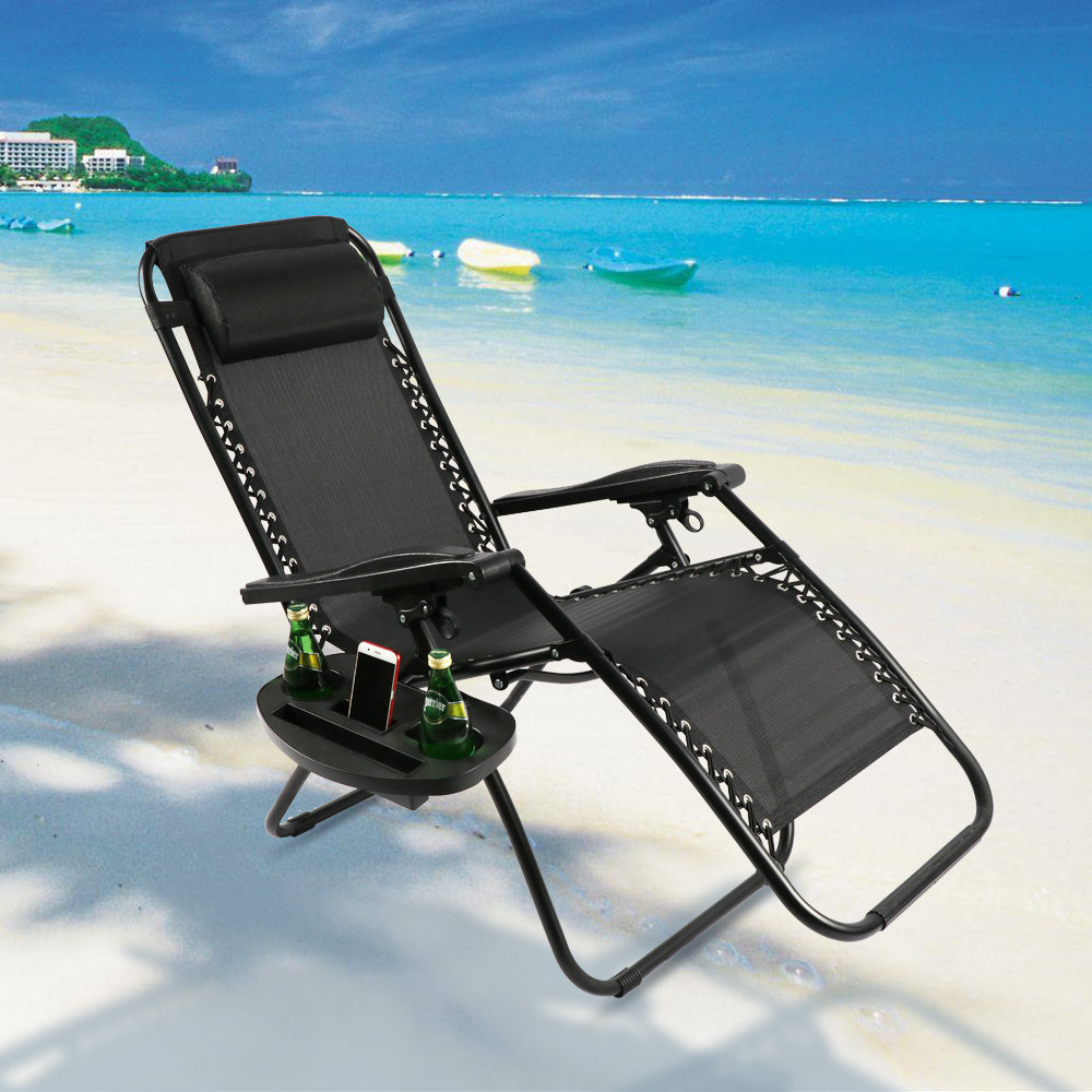 Arlmont & Co. Reclining Beach Chair with Cushion & Reviews - Wayfair Canada