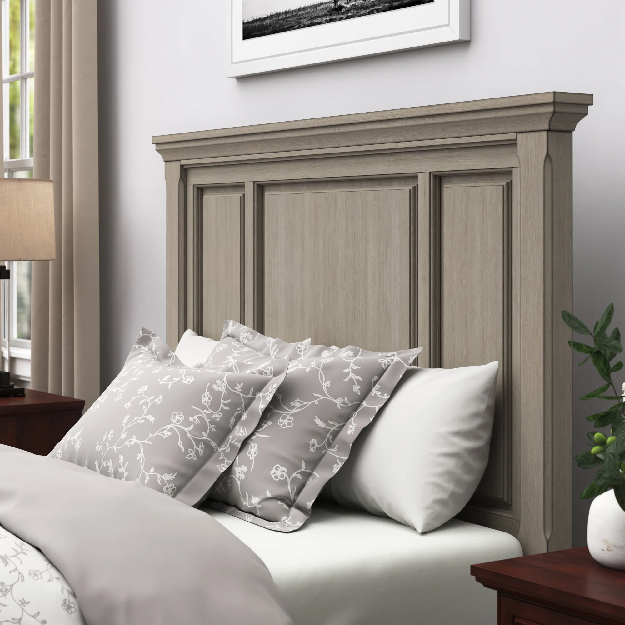 Three Posts™ Austinburg Solid Wood Panel Headboard & Reviews | Wayfair
