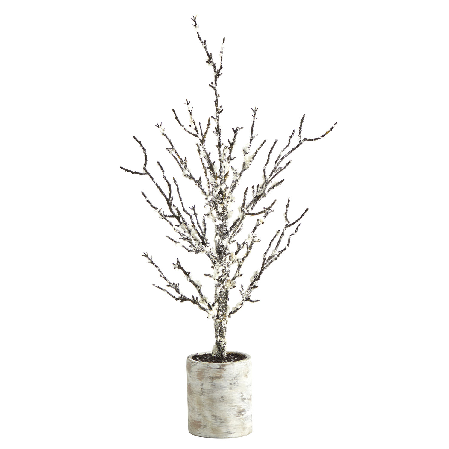 Primrue 24in. Snowed Twig Artificial Tree in Decorative Planter | Wayfair