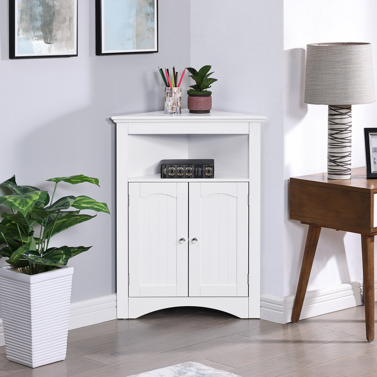 Winston Porter Lyazzat Modern style high quality corner storage cabinet ...