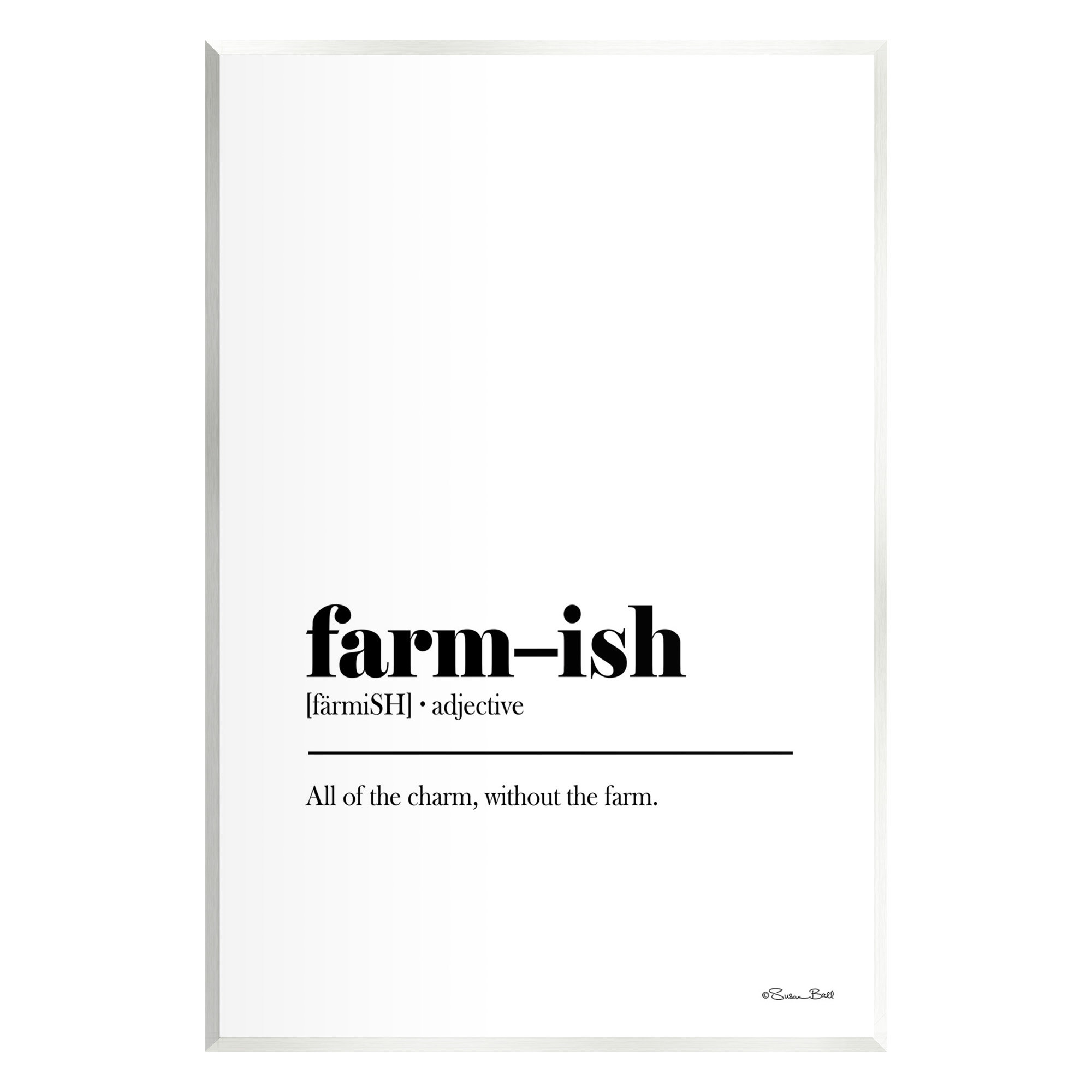 Stupell Industries Farm-ish Funny Definition Wall Plaque Art by Susan ...
