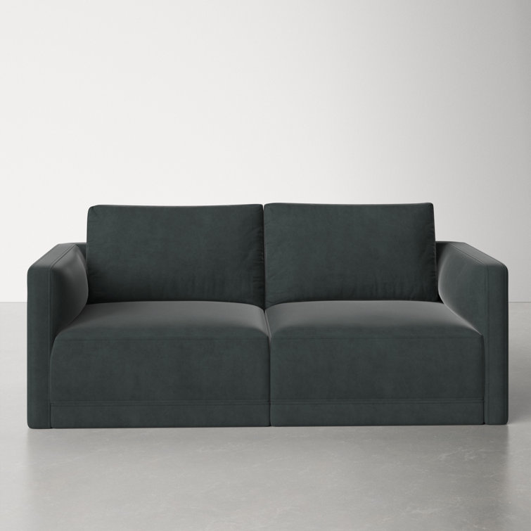 AllModern Deirdre 74'' Velvet Loveseat | Wayfair
