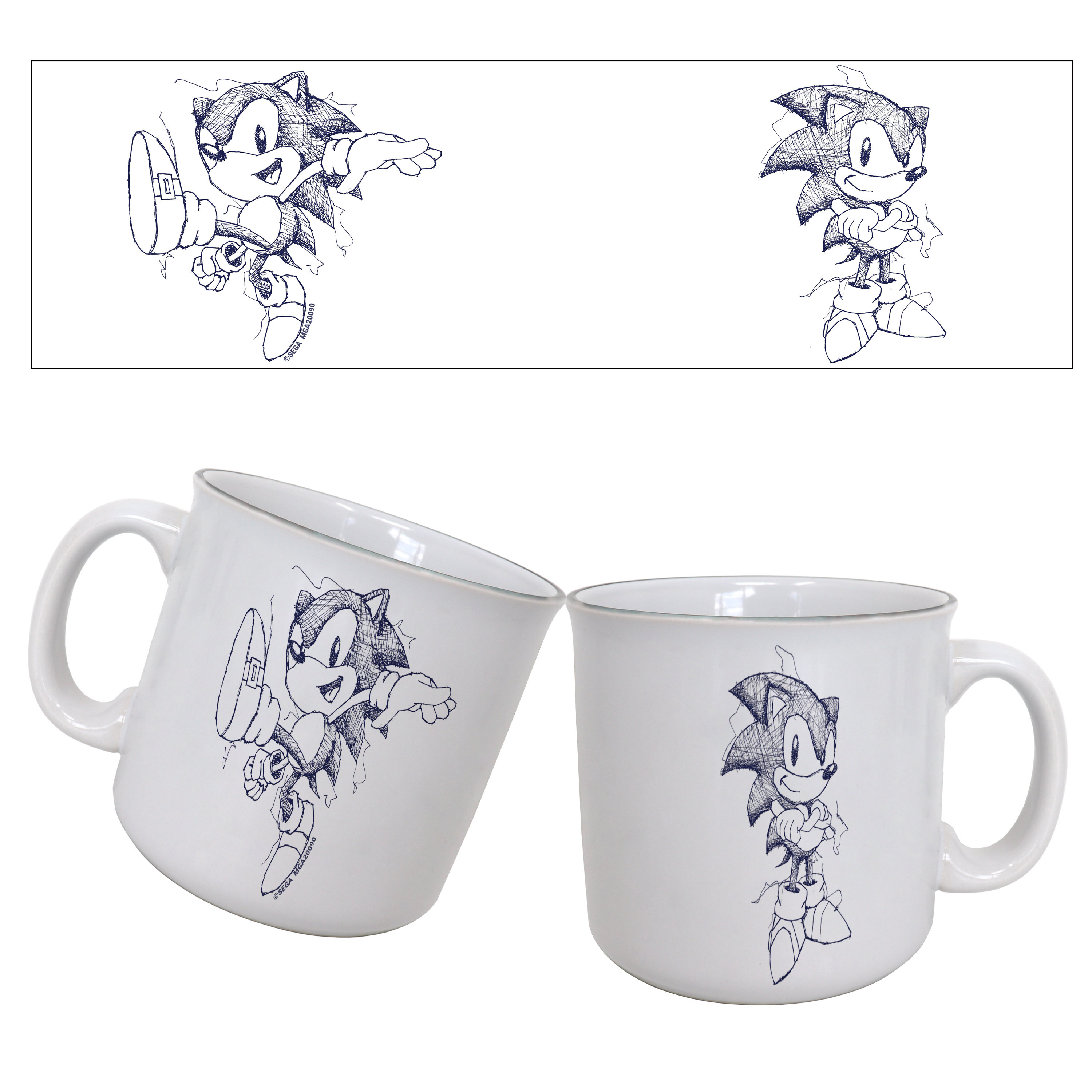 Pyramid America Sonic - Sonic Pen Sketch 20oz. Camper Mug | Wayfair