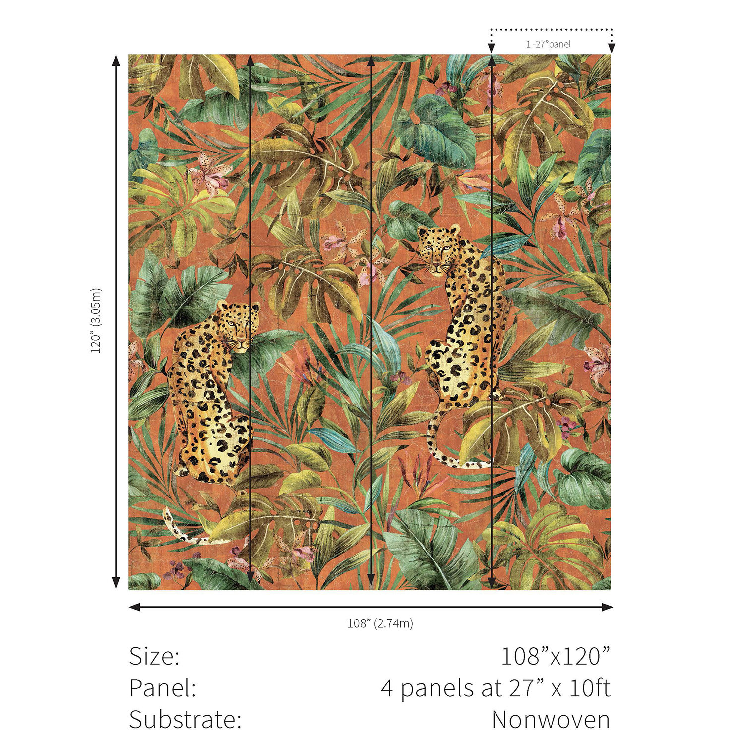 Bayou Breeze Ariss 10' L x 108" W Wall Mural | Wayfair