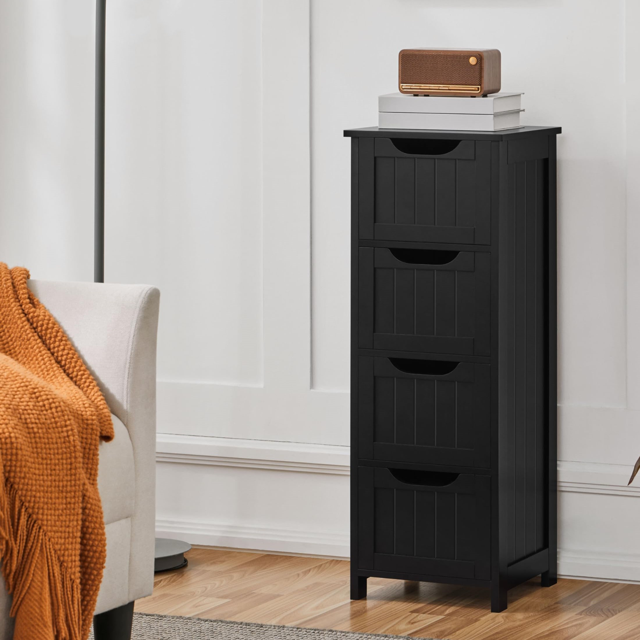 Lark Manor™ 4 Drawers Wooden Side Storage Organizer, Free-Standing ...