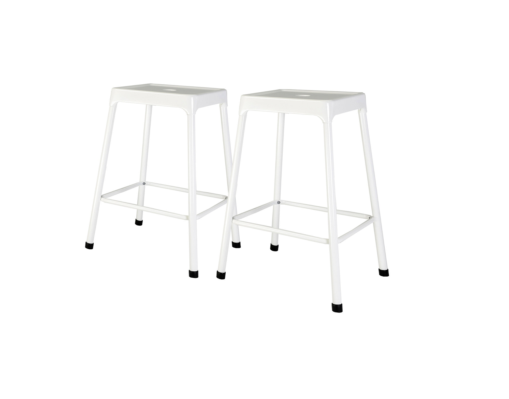 Latitude Run® Two Pieces Counter Stools, Metal Bar Stools, Metal Frame ...