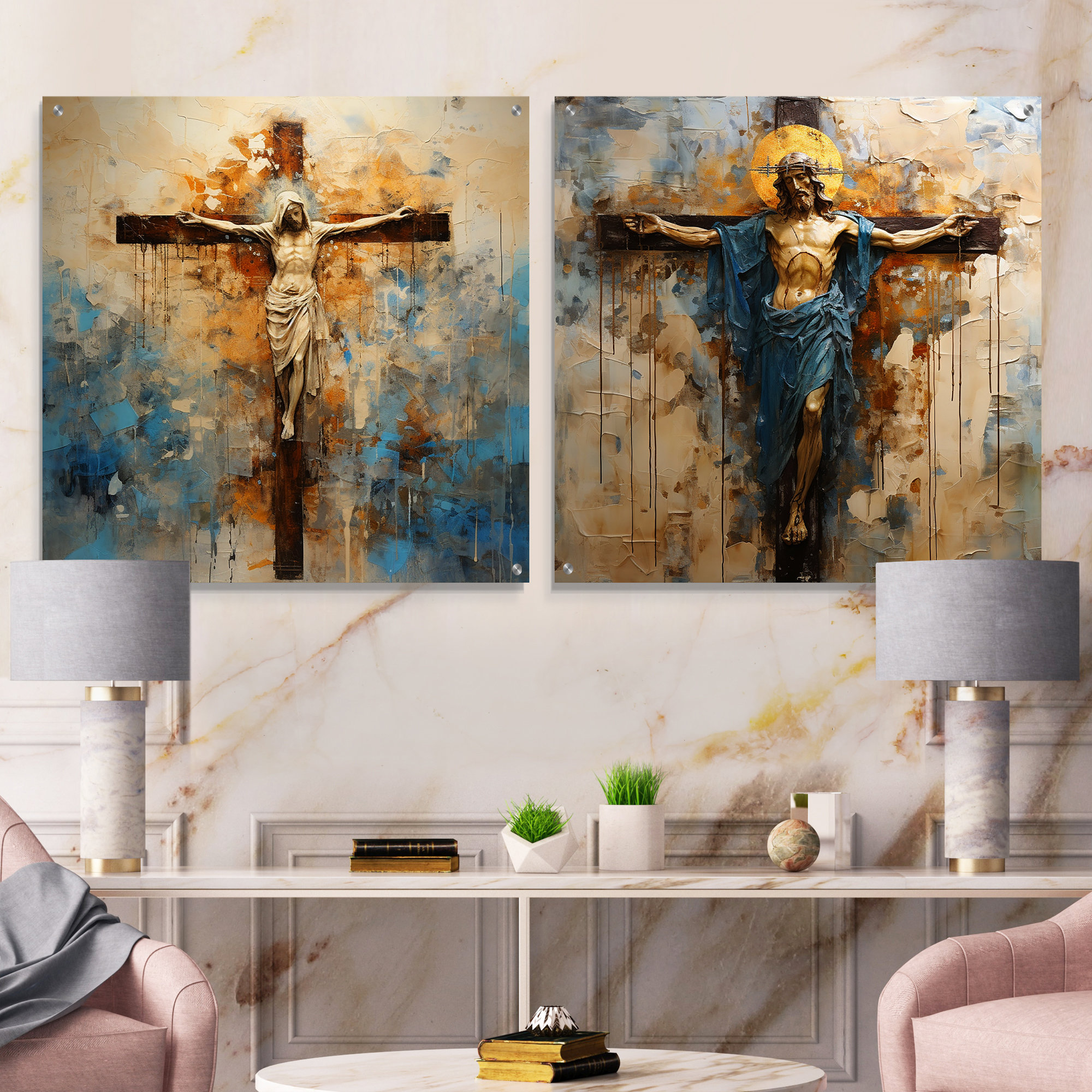 Trinx Minimalism Religious Jesus Cross - Religious Landscape Acrylic ...