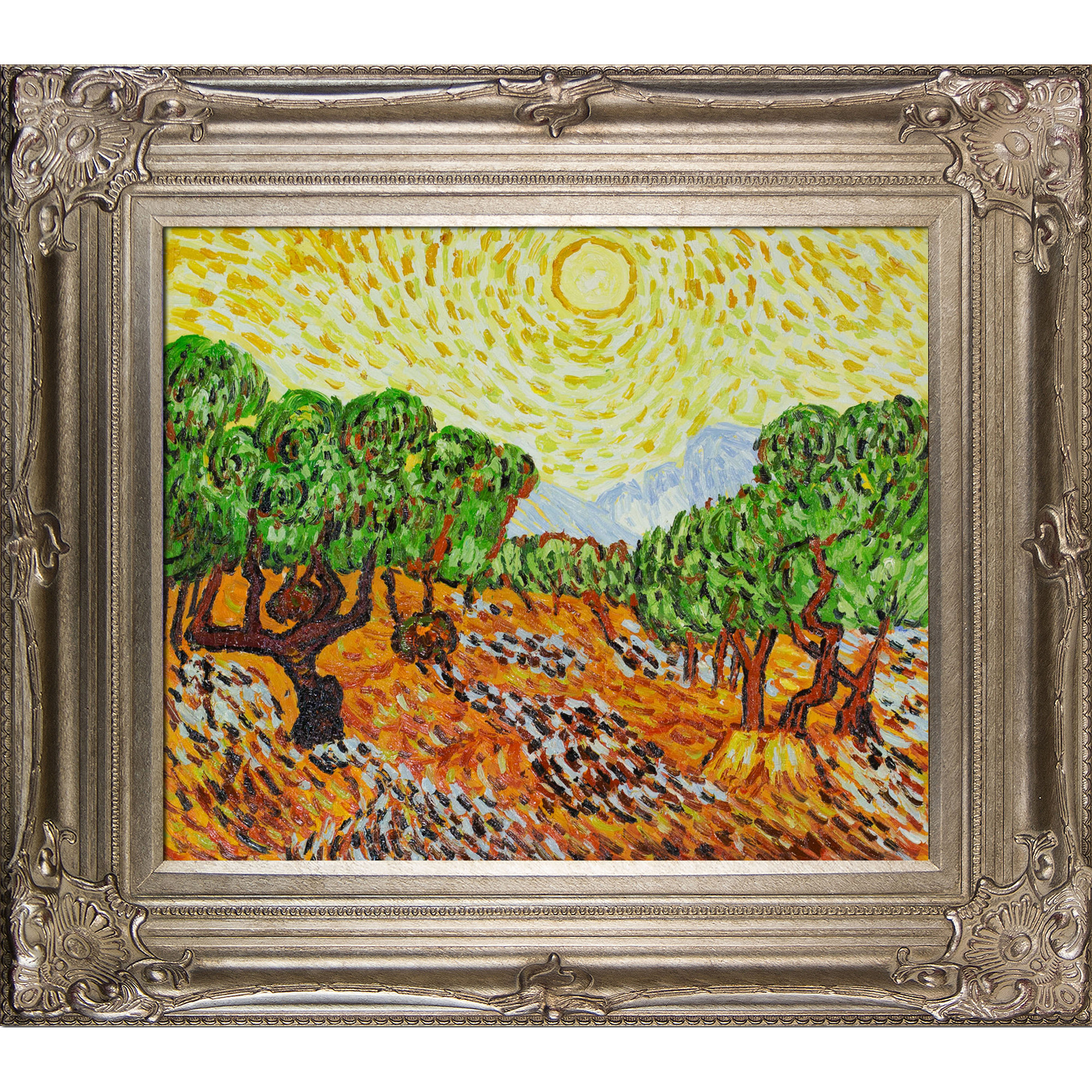 Wildon Home® Olive Trees with Yellow Sun and Sky by Vincent Van Gogh ...