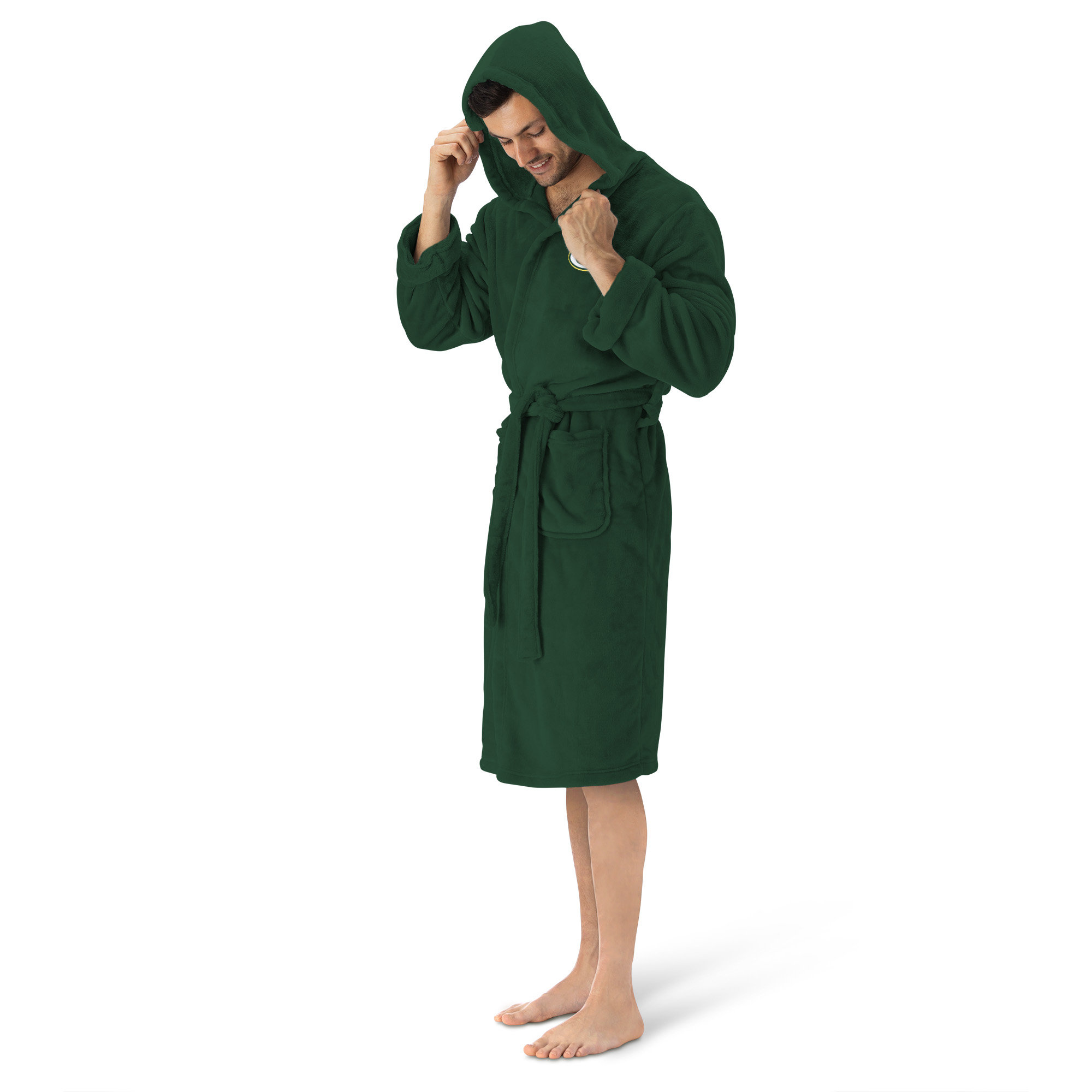 Red Barrel Studio® Green Bay Packers NFL Hooded Silk Touch Bath Robe ...