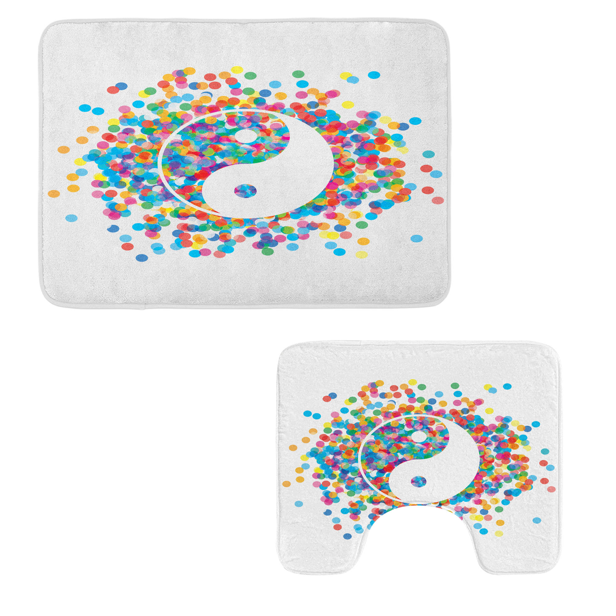 East Urban Home Ying Yang Bathroom Rug Set 2 Pieces Rectangle & Contour ...