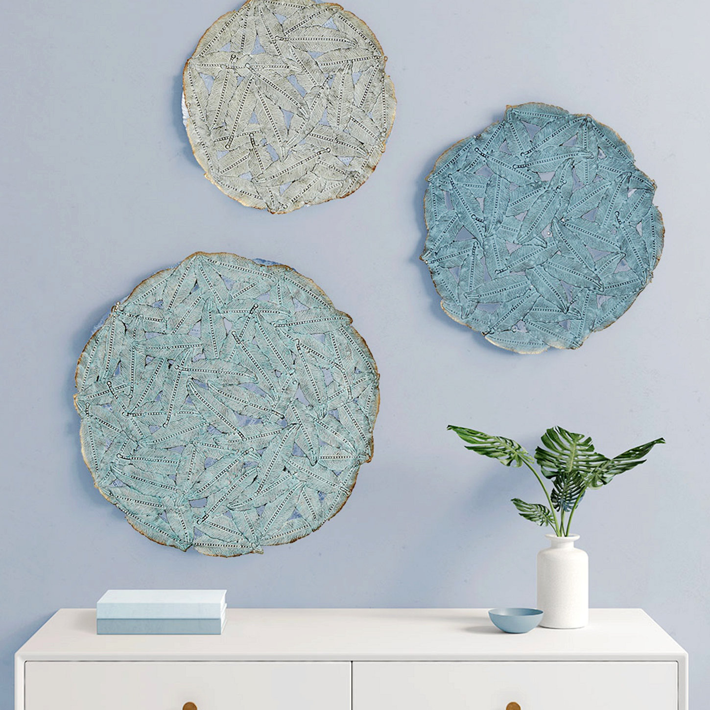 Bay Isle Home™ 3-Piece Metal Disc Wall Decor Set | Wayfair
