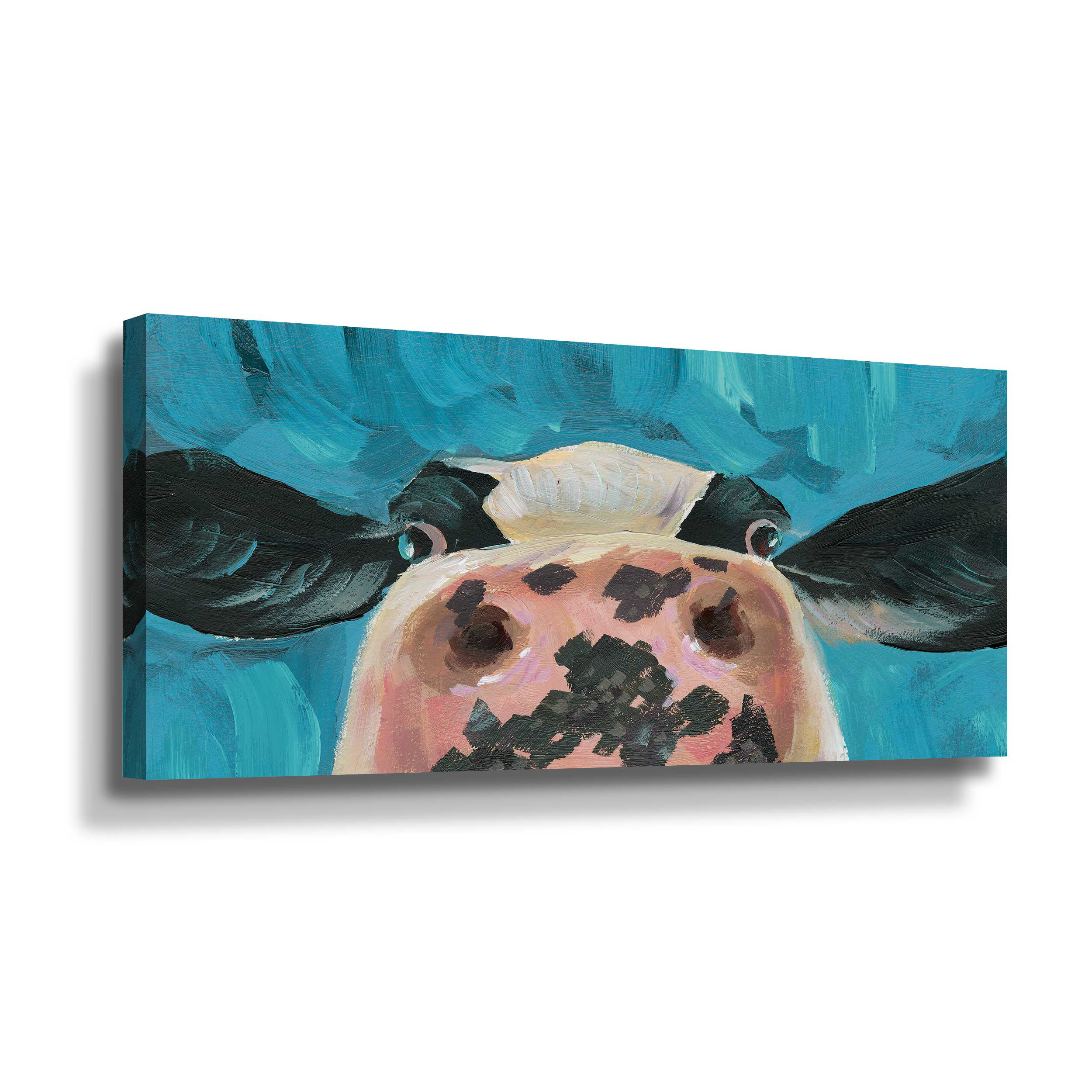 August Grove® Curious Cow Gallery Wrapped Canvas | Wayfair
