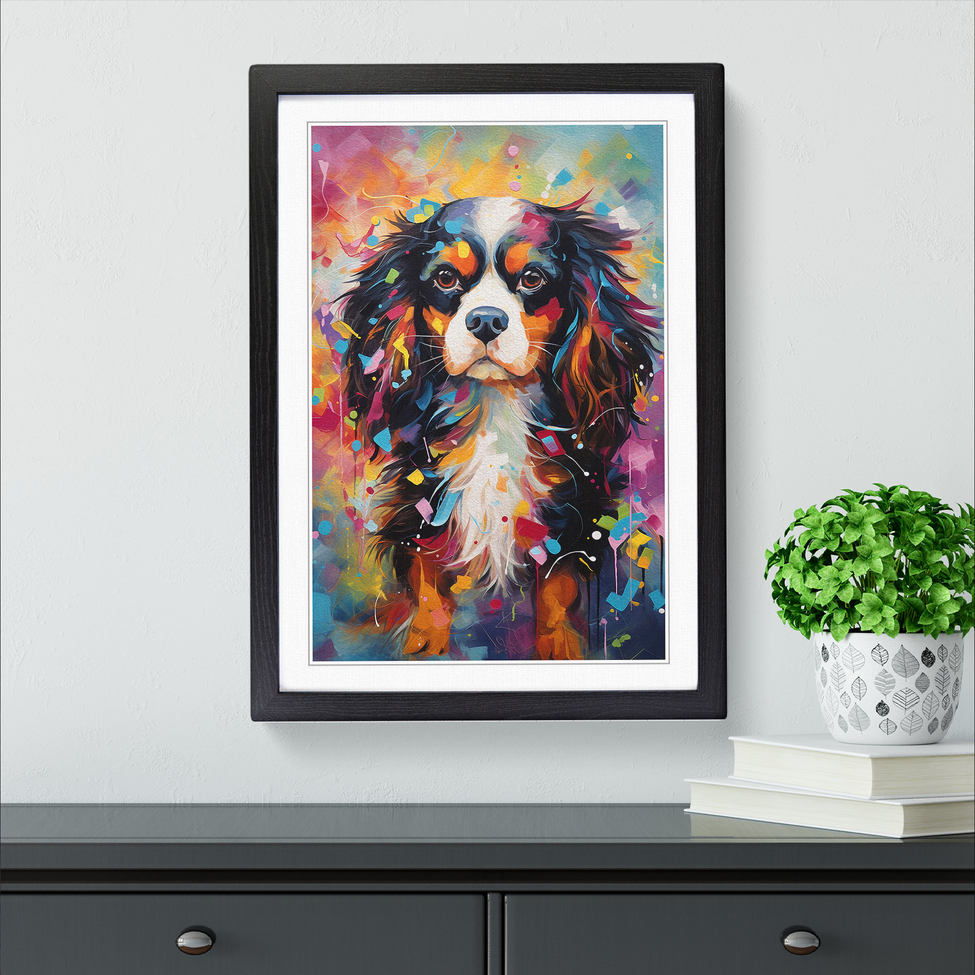 Marlow Home Co. Cavalier King Charles Spaniel Abstract No.2 - Single ...