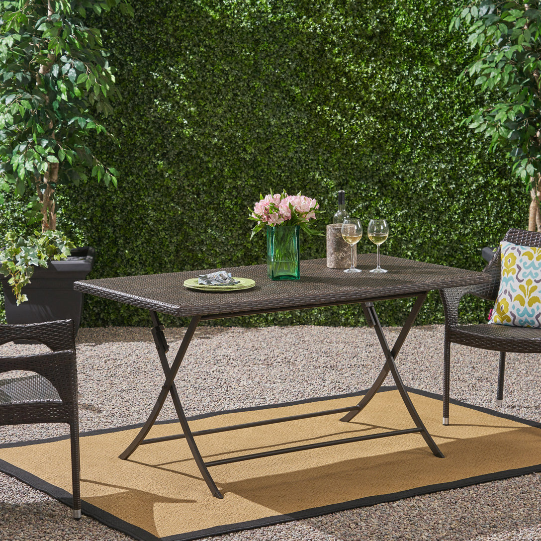 Hokku Designs Outdoor Wicker Rattan Dining Table - Wayfair Canada