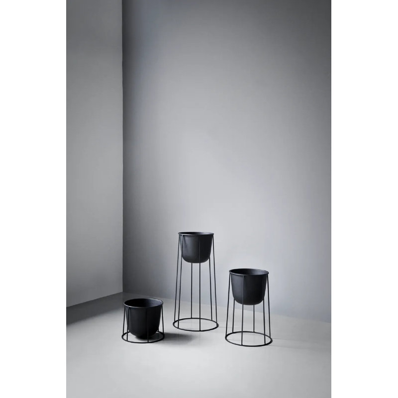 17 Stories Audo Menu Wire Base (comp) 60cm X 23cm - Large, Black | Wayfair