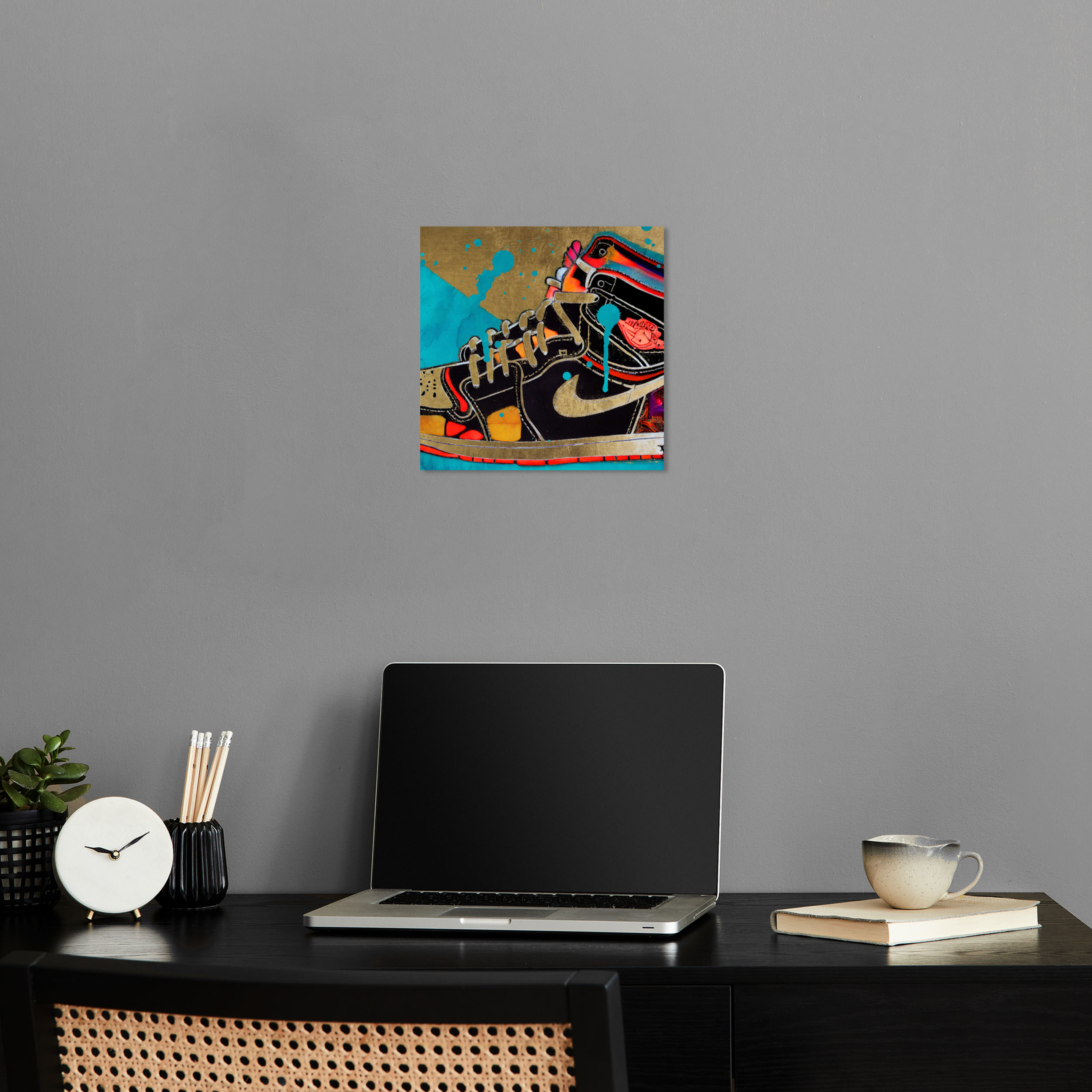 Notori Art Splatter Sneaker Left Modern Sneaker Art Prints Wall Art by ...