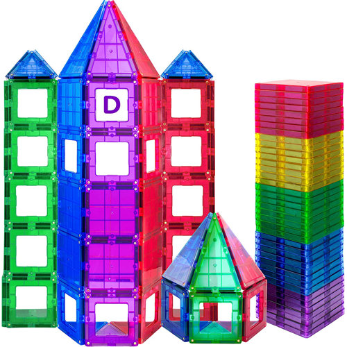 Play22USA 100 Piece Set Magnetic Tiles Building Blocks | Wayfair