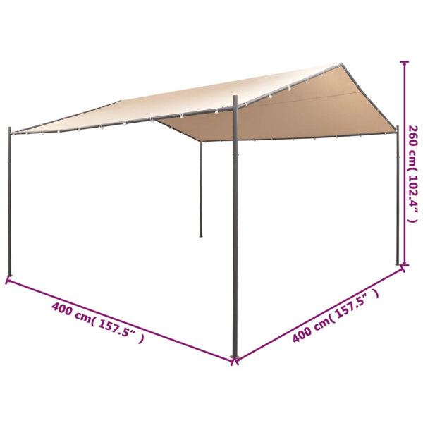 Arlmont & Co. Aonghas 13.1 Ft. W x 13.1 Ft. D Steel Patio Gazebo with ...