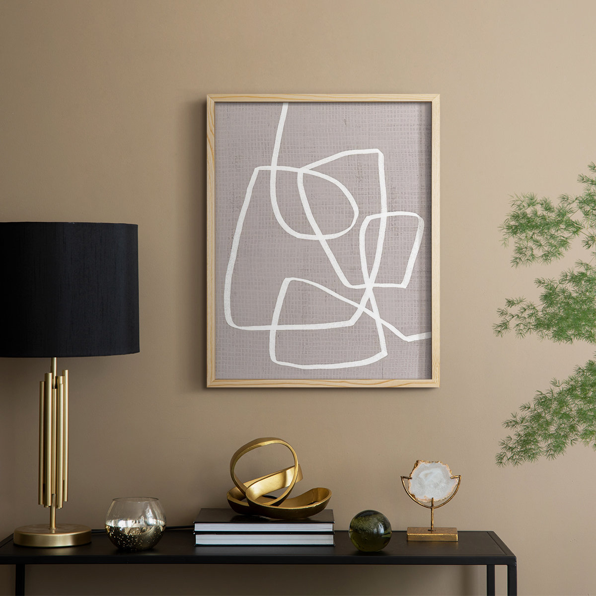 Latitude Run® Linen Roundabout I Framed Print - Solid Wood | Wayfair