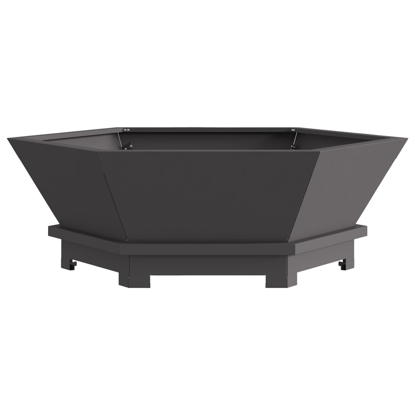 Winston Porter Hexagonal Fire Pit Black 28 Cm Steel | Wayfair
