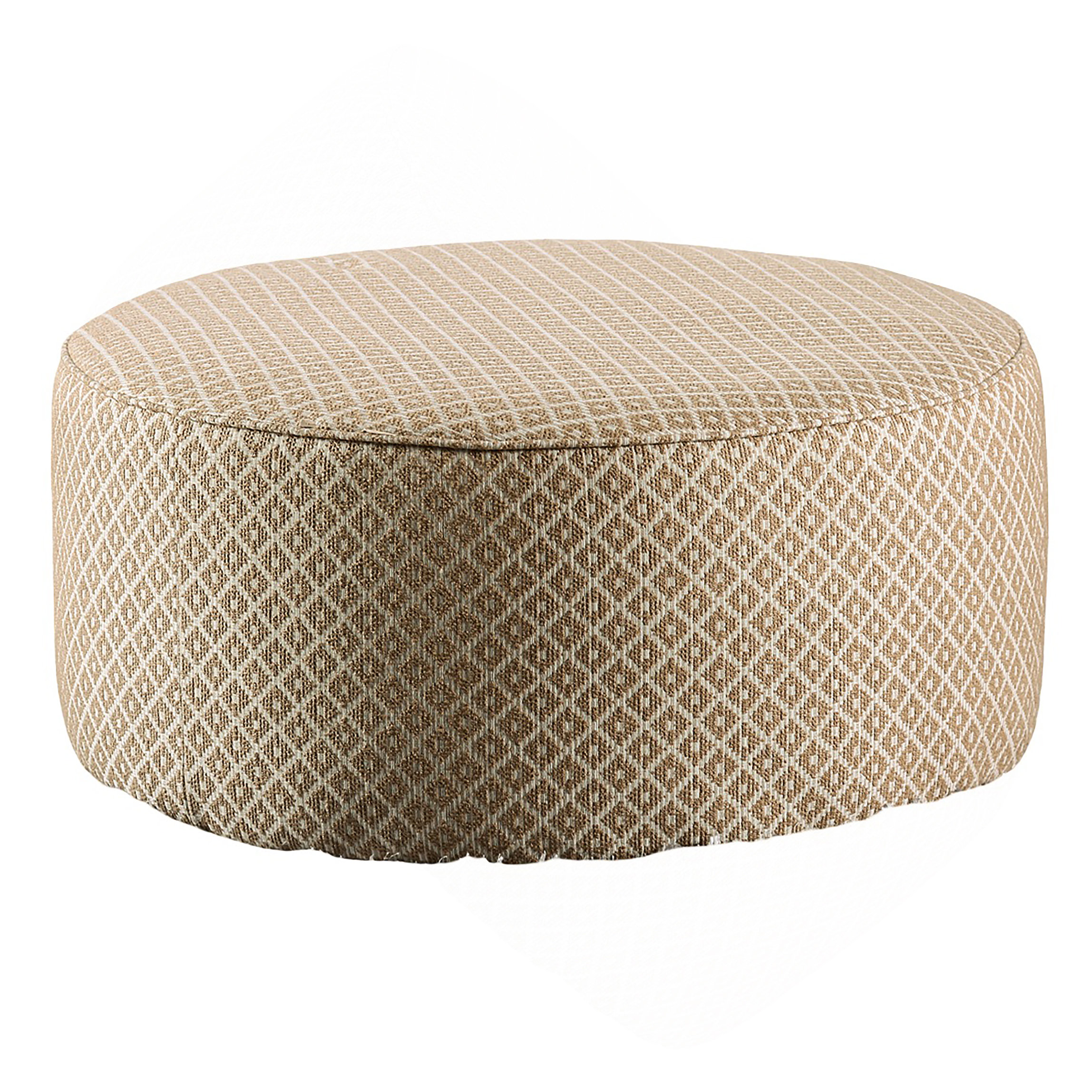 Highland Dunes Transitional Style Upholstery Ottoman With Welt Trim ...