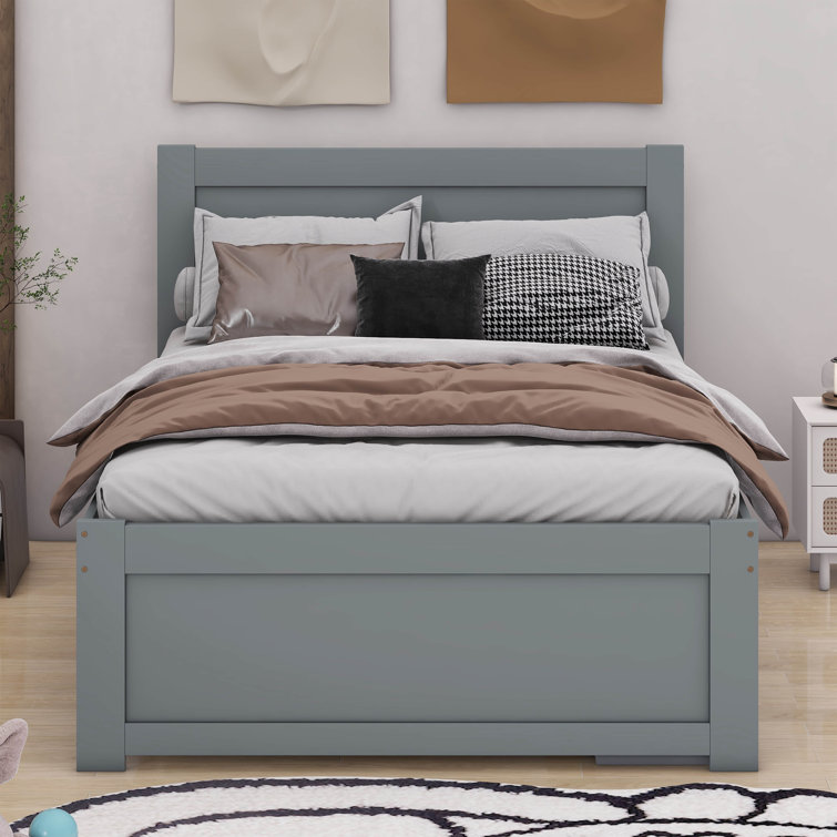 Lark Manor Avaneesh Twin Size Platform Bed With Drawer And Two Shelves ...