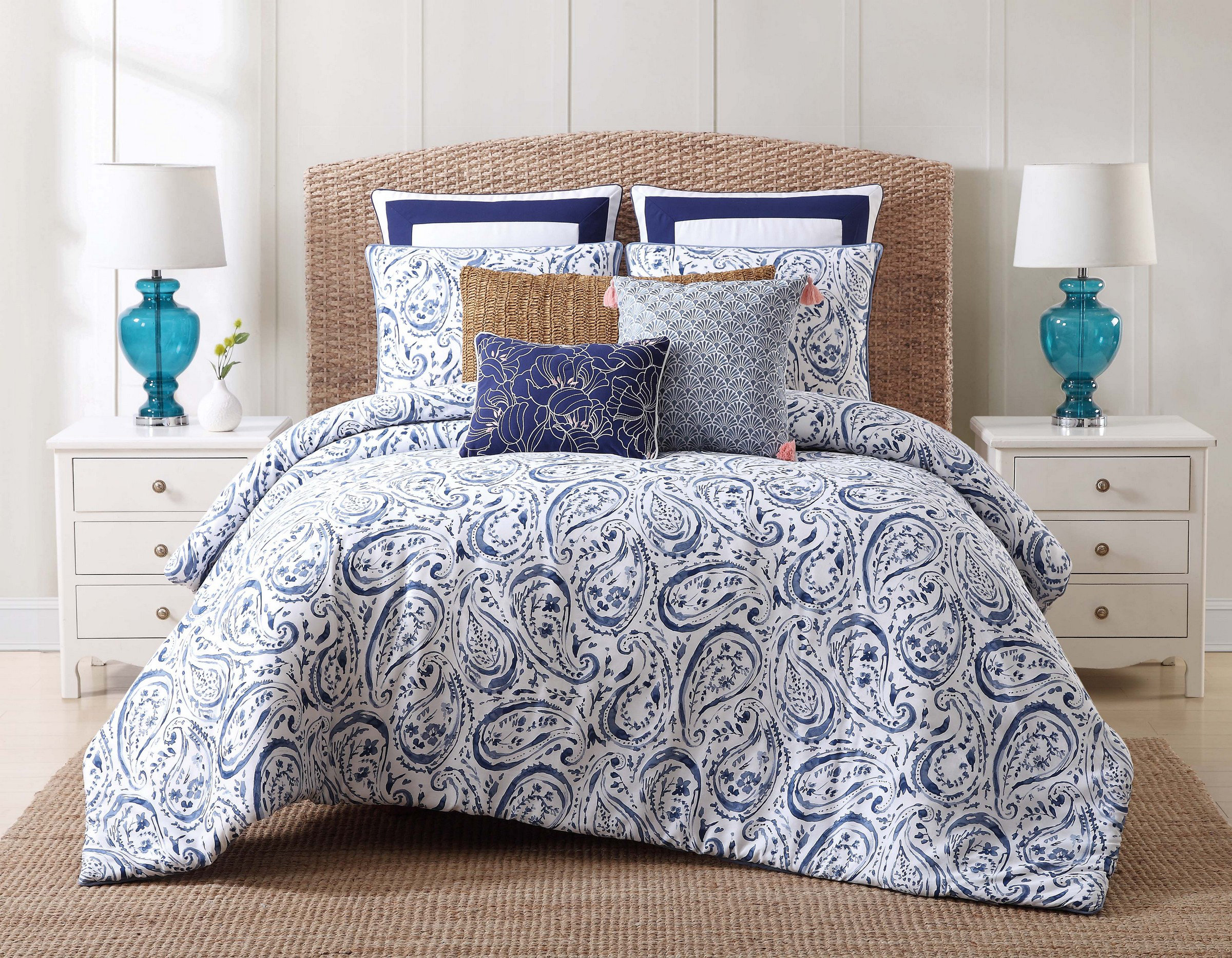 Oceanfront Resort Indienne Paisley Paisley 100% Cotton Comforter Set ...