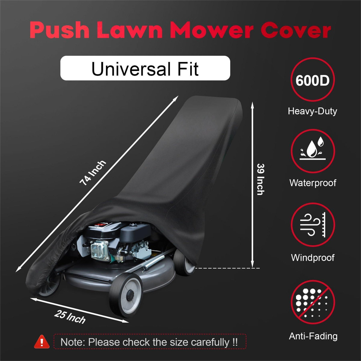 ColorLife Push Lawn Mower Cover - Walk Behind Lawn Mower Covers ...