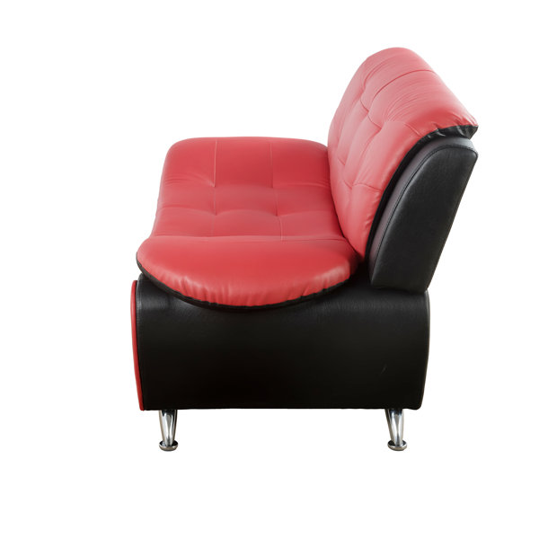 Orren Ellis Maranda 61" Faux Leather Pillow Top Arm Loveseat & Reviews ...