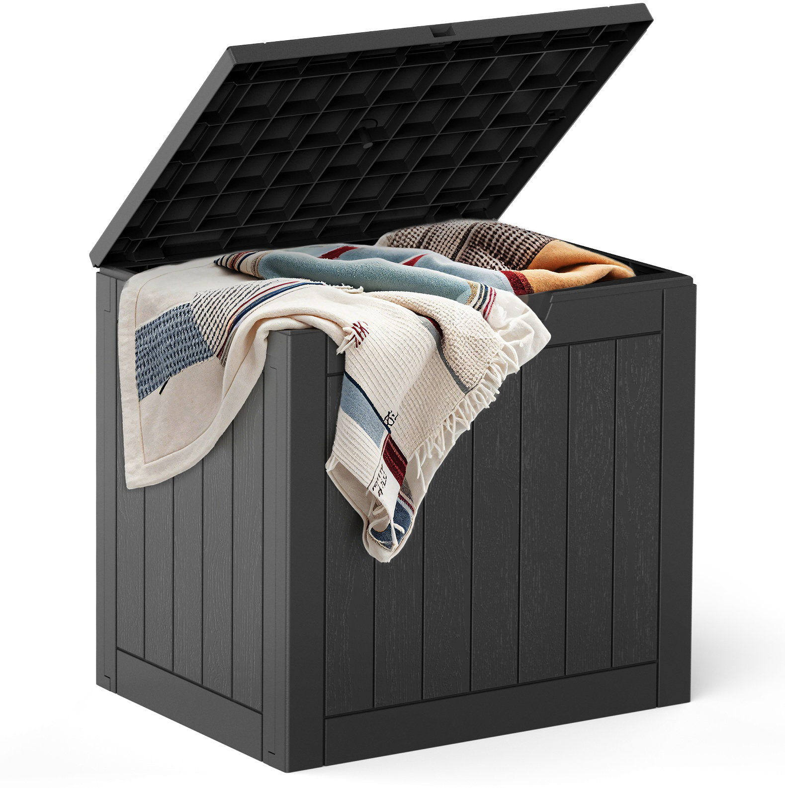 Latitude Run® Deck Box with 31 Gallon Capacity, Weatherproof Resin ...