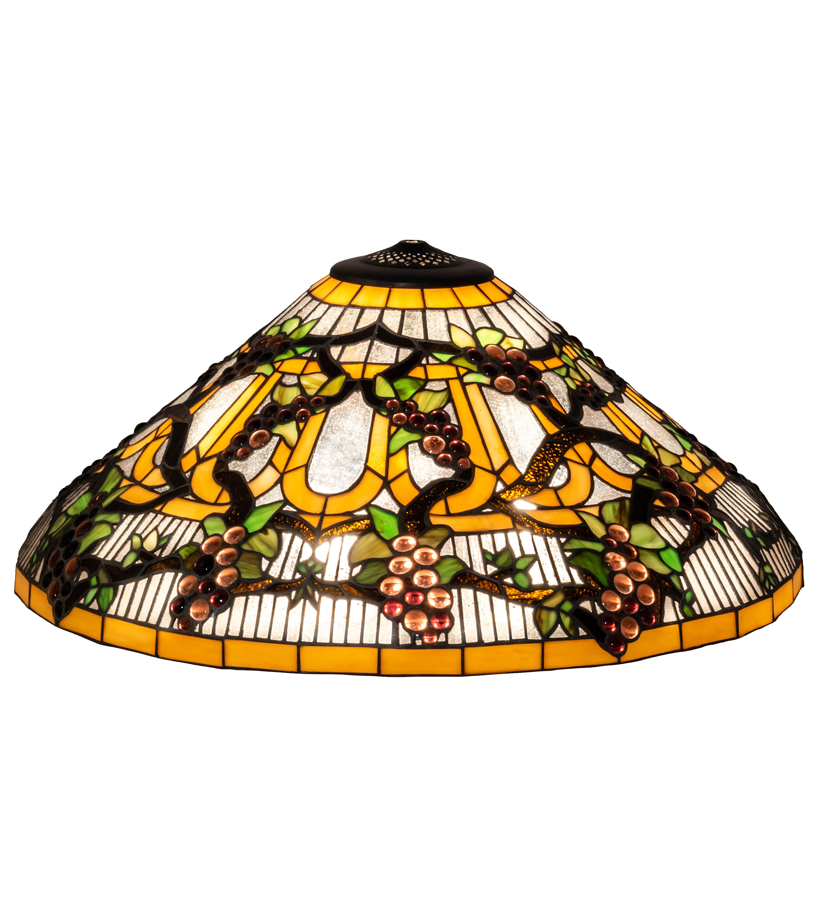 Meyda Lighting Meyda 48548 24 in. Wide Jeweled Grape Shade Light | Perigold
