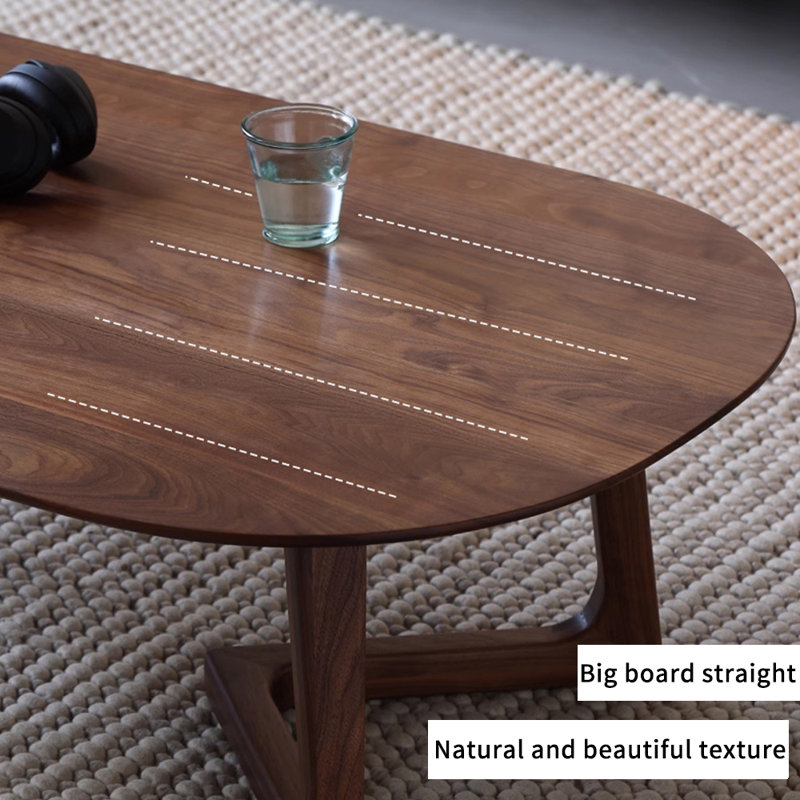 LIZIYE Modern minimalist black walnut coffee table | Wayfair