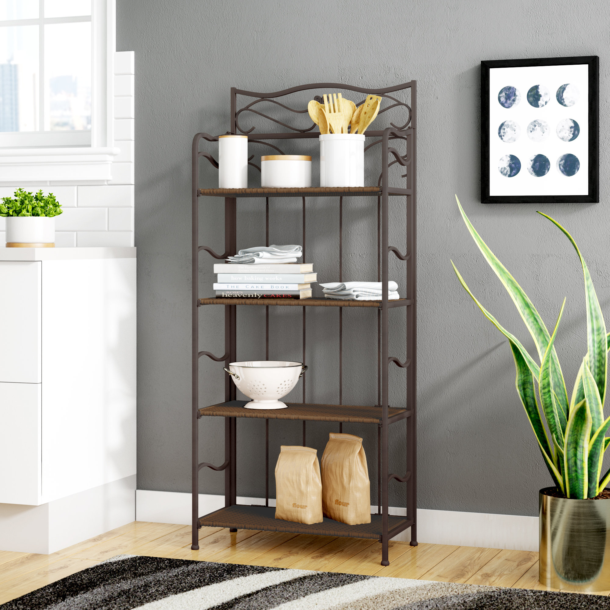 Winston Porter Taro Steel Baker's Rack & Reviews | Wayfair
