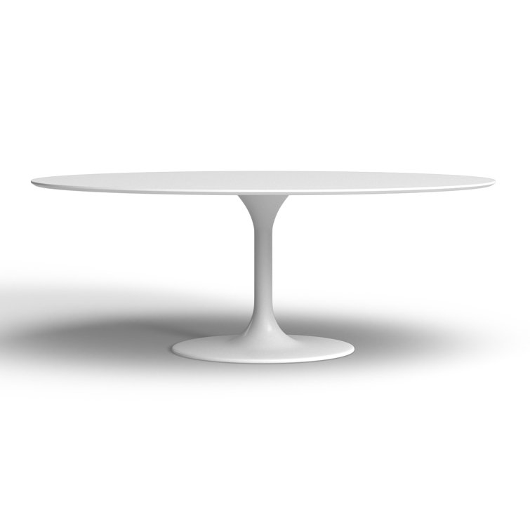 AllModern Flow Oval Metal Base Dining Table & Reviews | Wayfair
