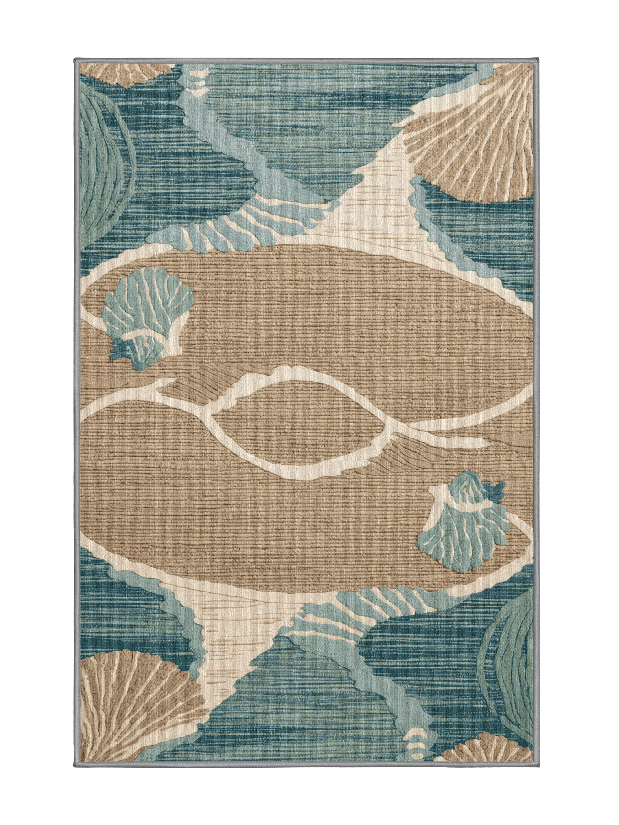 Rosecliff Heights Washable Coastal Retreat Coastal Area Rug | Wayfair