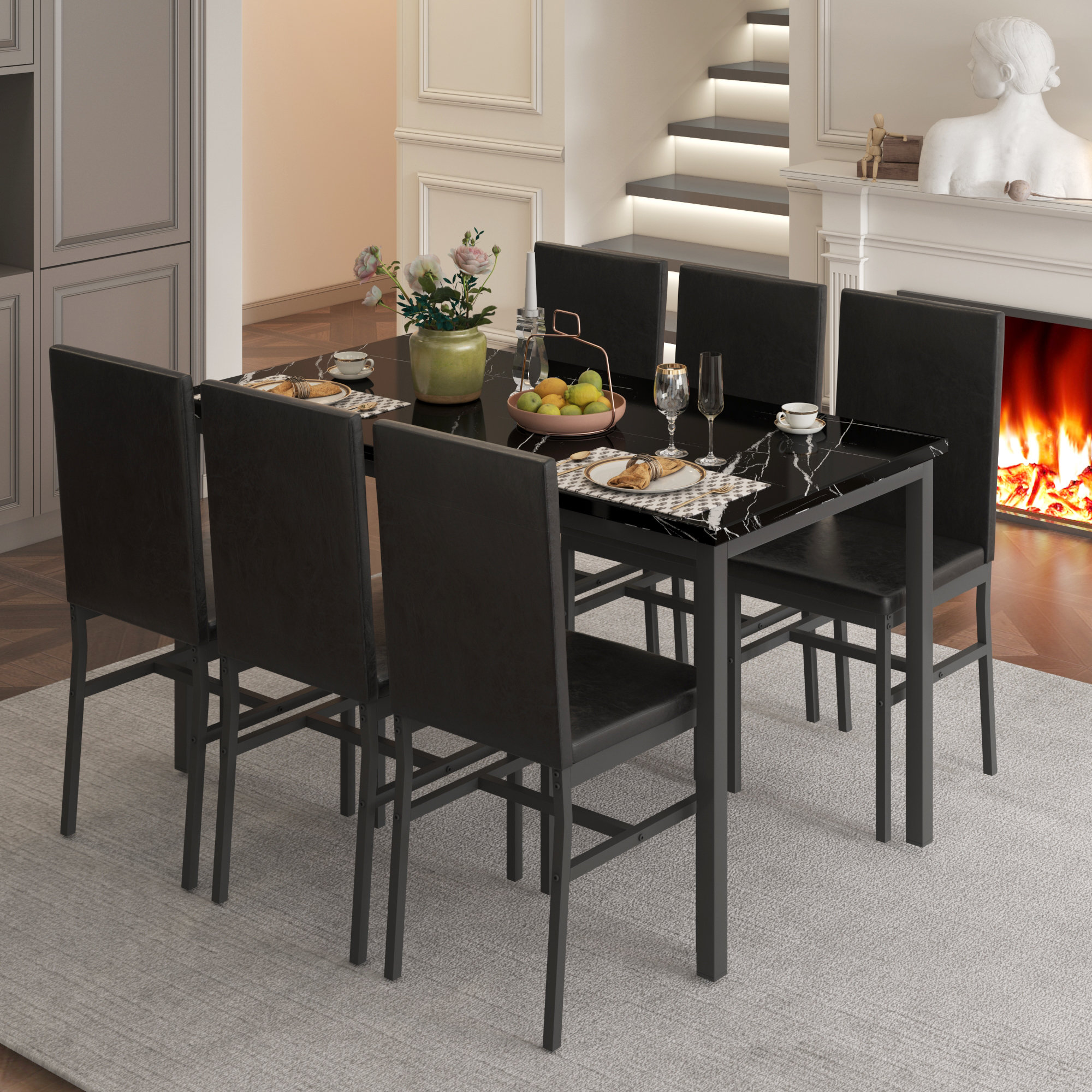 Latitude Run® Jaimy Rectangular 51'' L x 30'' W Dining Set | Wayfair