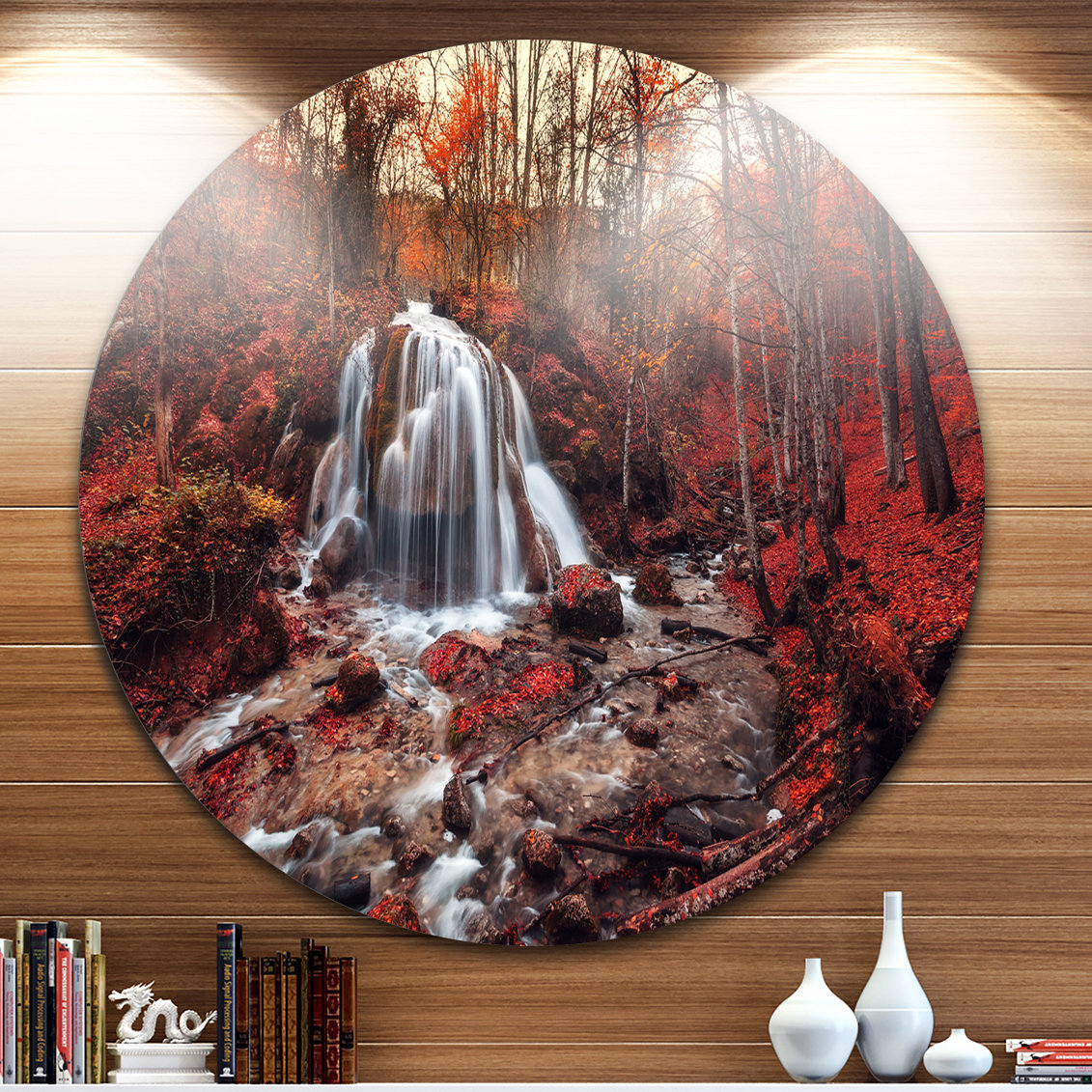 Design Art 'Silver Stream Waterfall Close-up' Photographic Print on ...