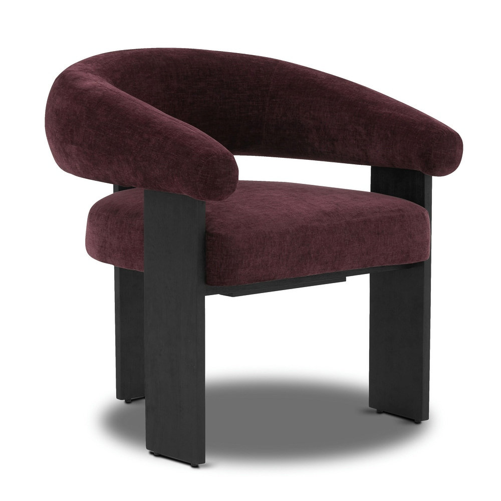 Ivy Bronx Sharifah Chenille Lounge Chair in Mello Plum | Wayfair