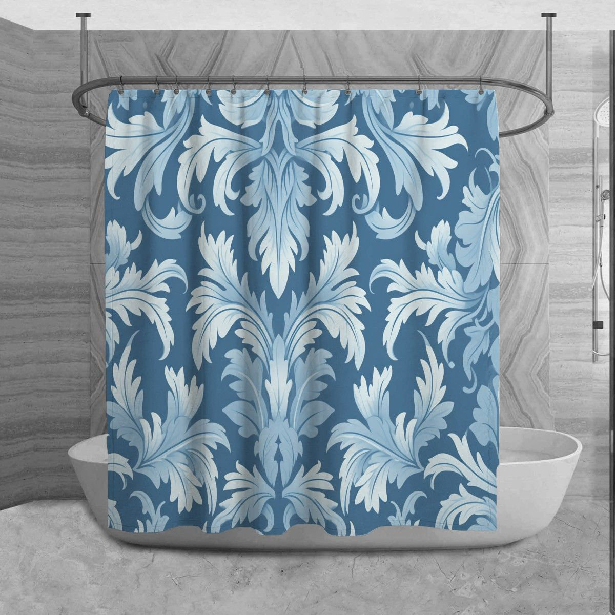 East Urban Home Mikara Damask Shower Curtain - Wayfair Canada