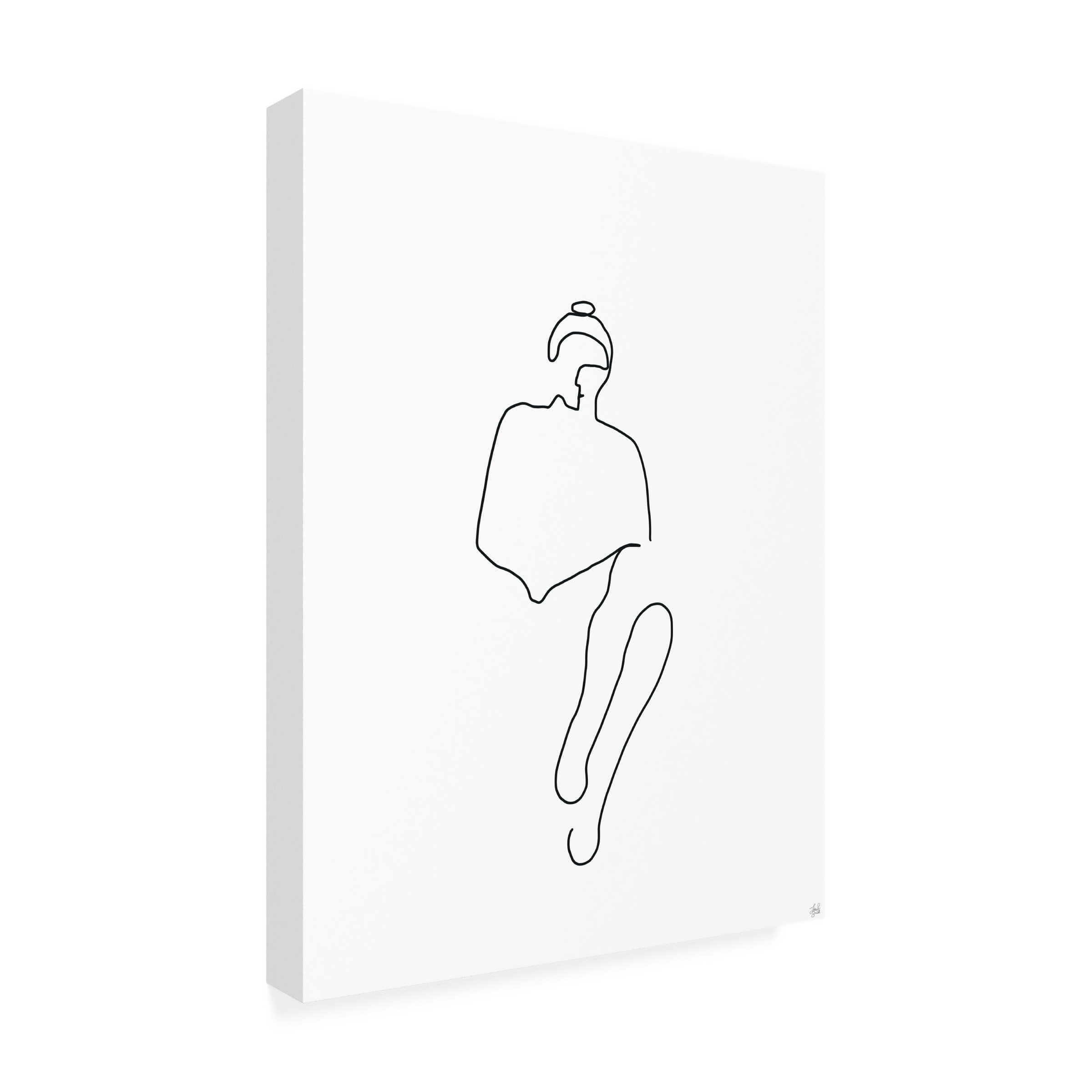 Wrought Studio Figurative Line Female Work 1 On Canvas Drawing Print ...