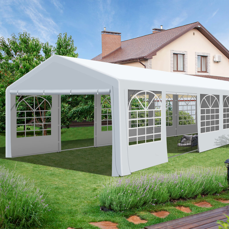 COVERONICS Galvanized Steel Party Tent - Heavy Duty Wedding Tent with 4 ...