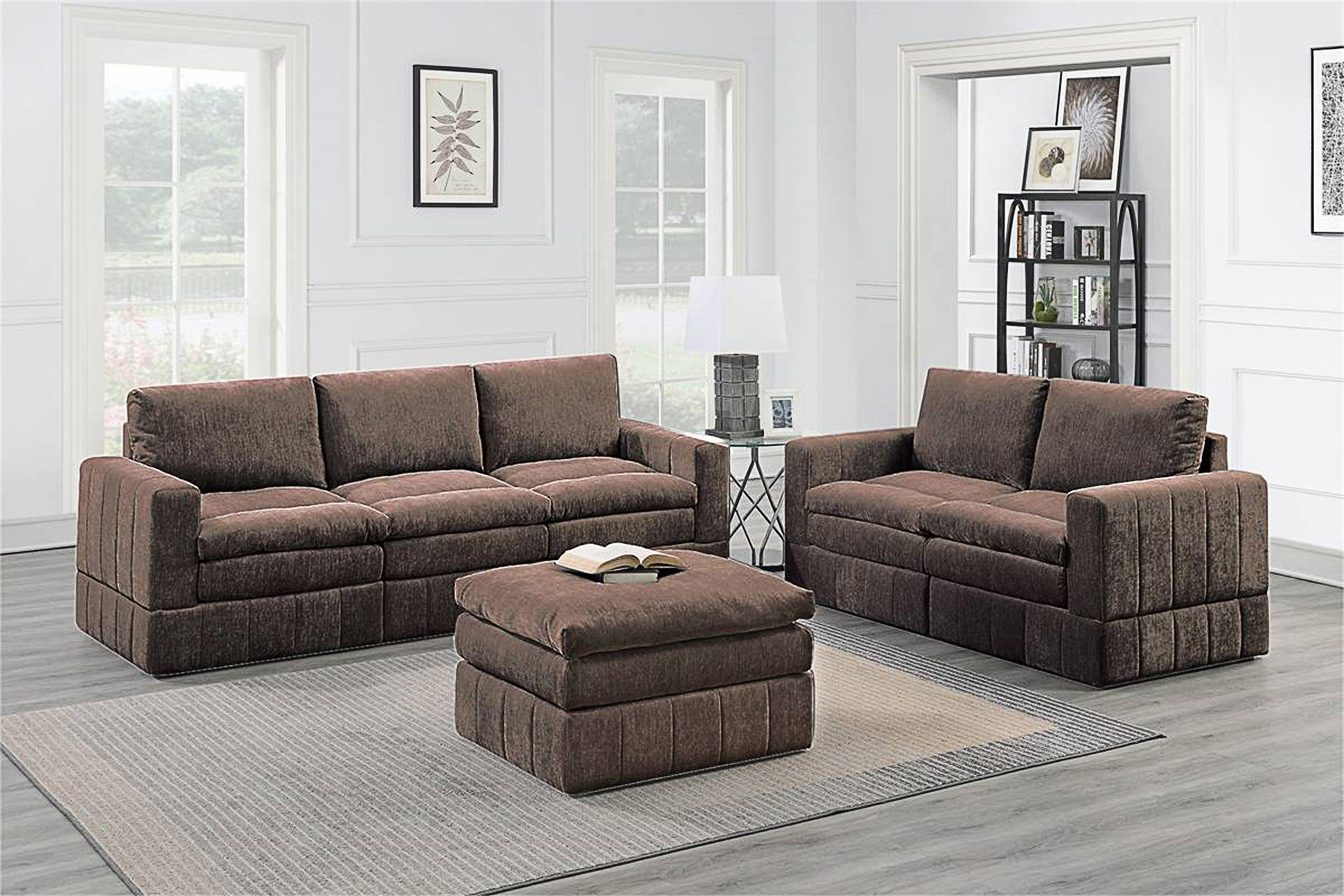 Latitude Run® Contemporary 6Pc Set Modular Sectional Set 4X One Arm ...